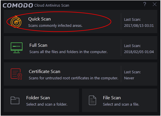 Run A Quick Scan, Scan My PC, Virus Scan, Virus Removal | Cloud Antivirus Help